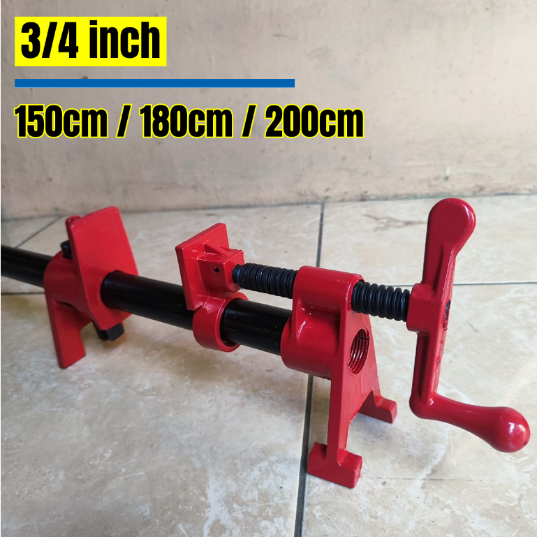 Jual Pipe clamp 3/4 inch Plus pipa besi 150cm/180cm/200cm penjepit kayu ...