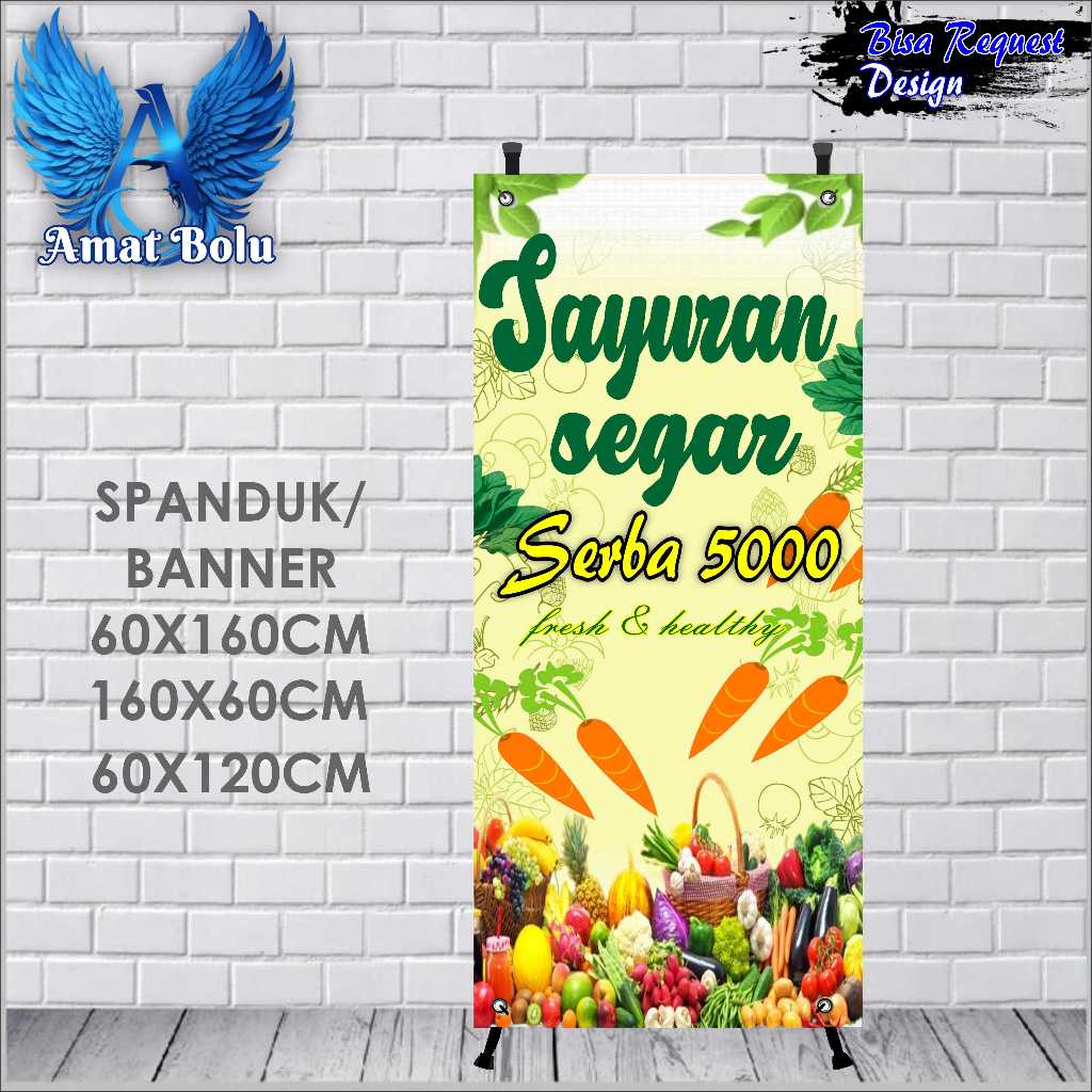 Jual Cetak Spanduk Banner Sayuran Segar Rp 5000 Ukuran 60x160 Bisa ...