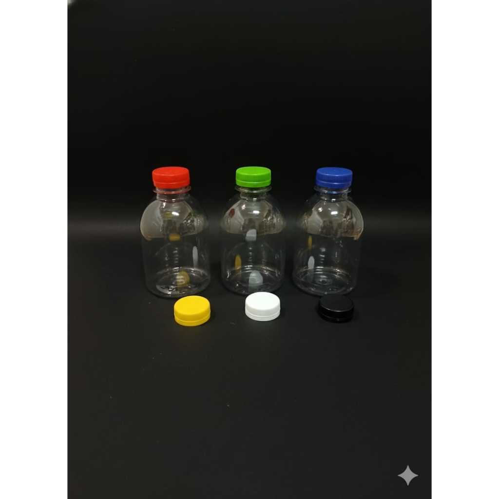 Jual Botol Cembung 250ml Clear SN PET / Botol Gendut 250ml / Botol Jus ...