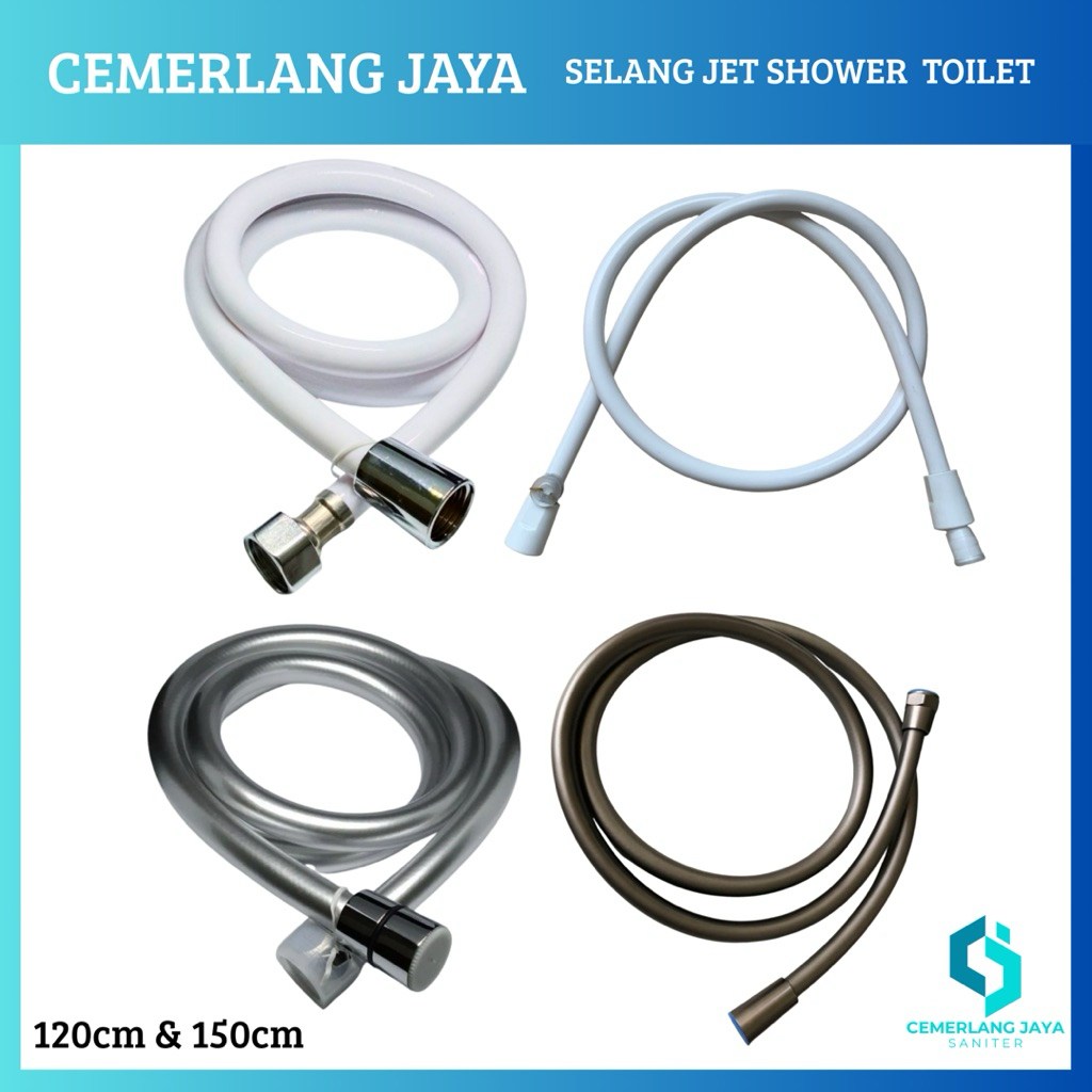 Jual CEMERLANG JAYA - Selang fleksibel jet shower putih Shower bidet ...