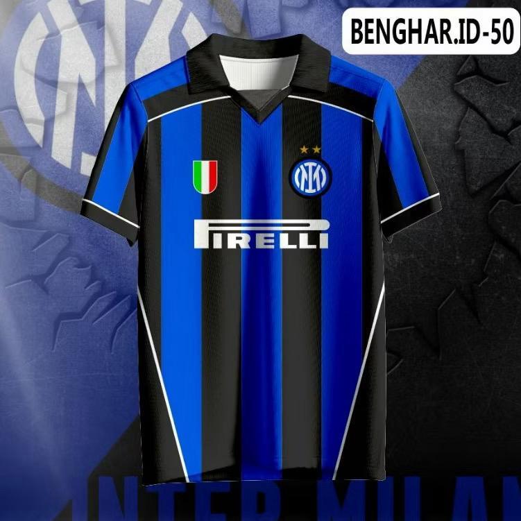 Jual Jersey Inter Milan Home Biru Hitam Pirelli Klasik Fans Edition ...