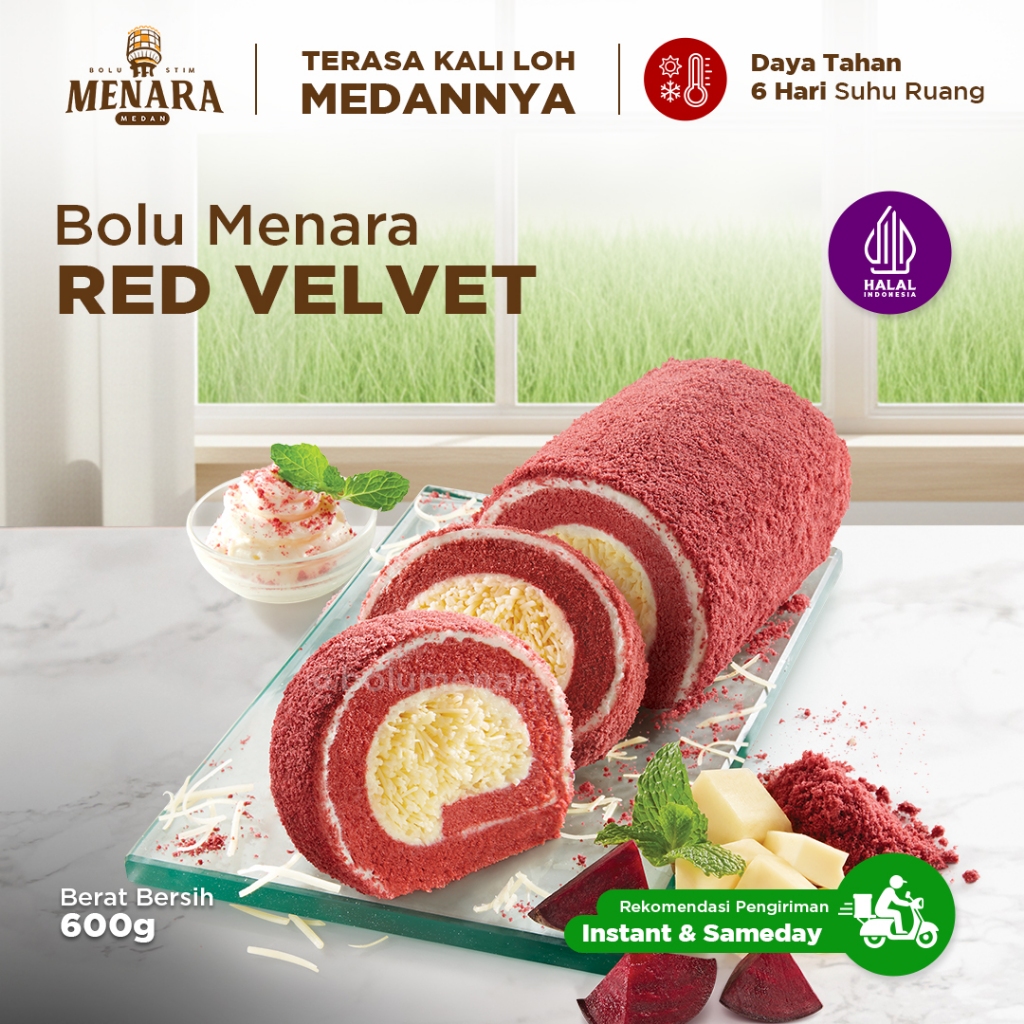 Jual Bolu Menara Red Velvet - Reguler Pack (600 gr) - Oleh-oleh Khas ...