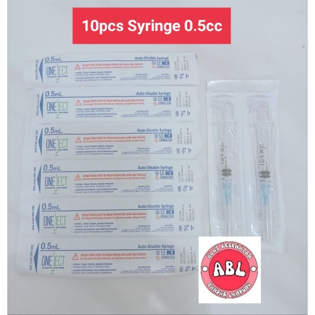 Jual 10Pcs SYRINGE SPUIT 0.5ml 0.5cc with needle | Shopee Indonesia