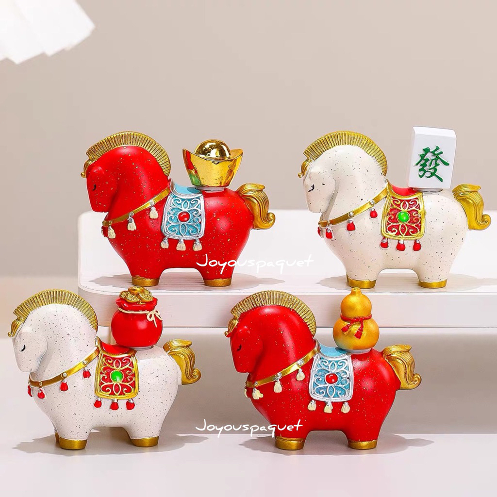Jual Pajangan patung kuda lucu tahun baru imlek CNY 2026 ornamen ...