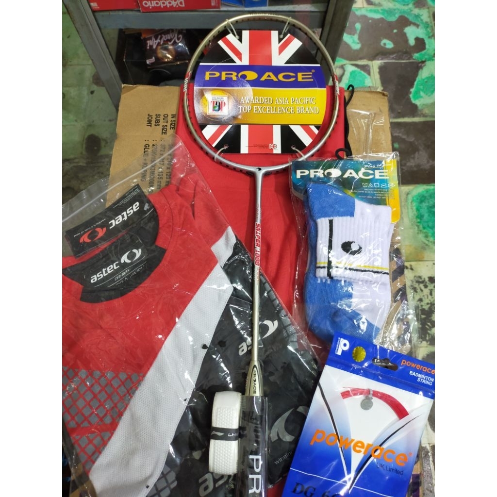 Jual Raket Badminton Pro Ace Sniper 1000 Original Komplit | Shopee ...
