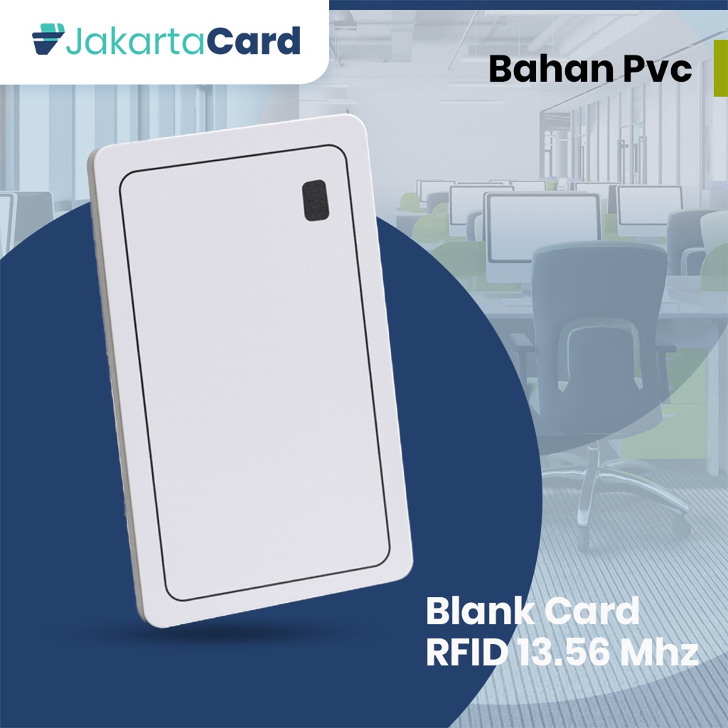 Jual blank id card 13,56 Mhz RFID s50 1K Thermal Ribbon Kartu Polos PVC ...