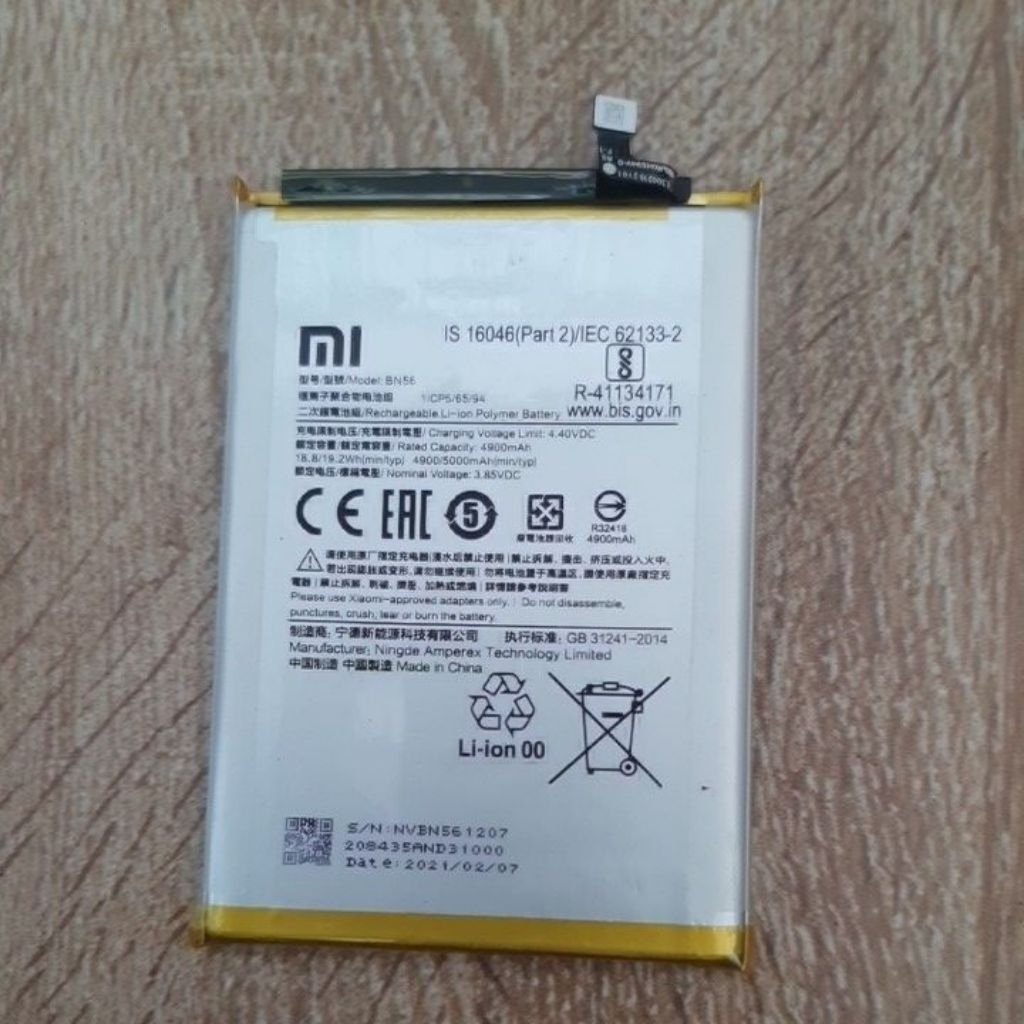 Jual baterai BN-56 Redmi 9a ori copotan | Shopee Indonesia