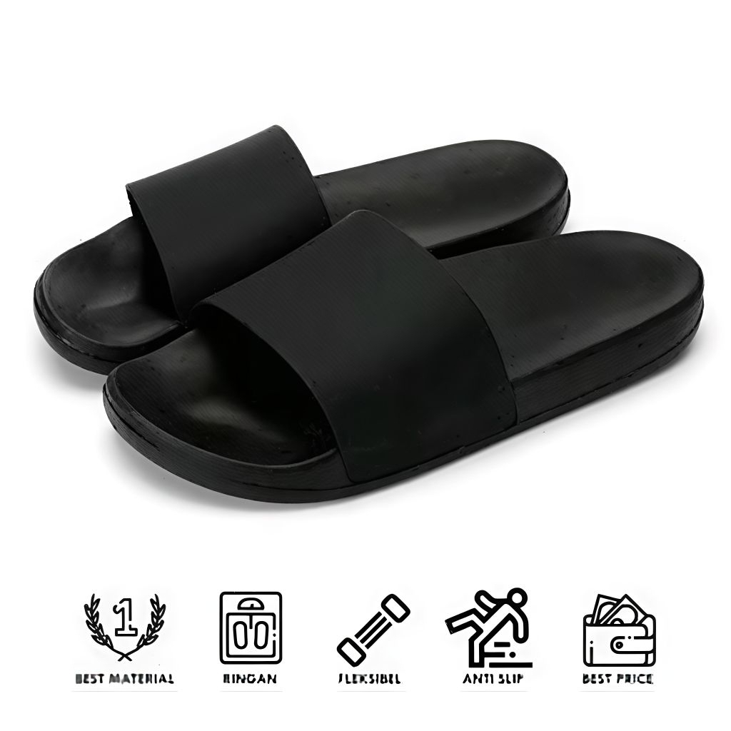 Jual sandal slop pria distro // Sandal pria empuk dan ringan // sandal ...