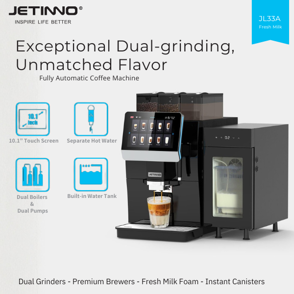 Jual JETINNO JL33 FULL AUTOMATIC COFFEE MACHINE WITH DUAL GRINDING FOR ...