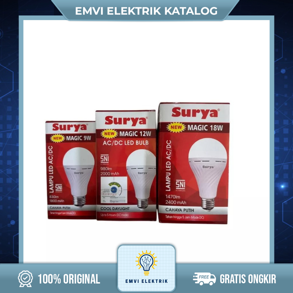Jual Lampu LED Magic / Lampu Emergency SURYA TERANG | Shopee Indonesia