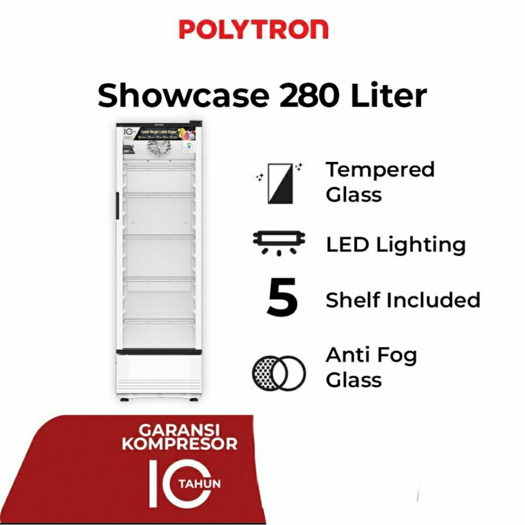 Jual Polytron SCN 280 Showcase 280 L Display Cooler Chiller Pendingin ...