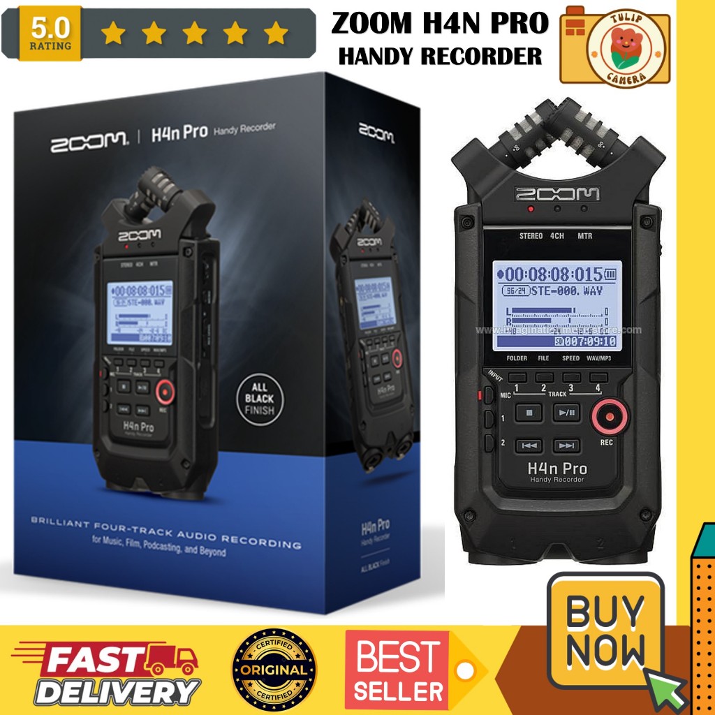 Jual Zoom H4n Pro 4-Input / 4-Track Portable Handy Recorder with ...