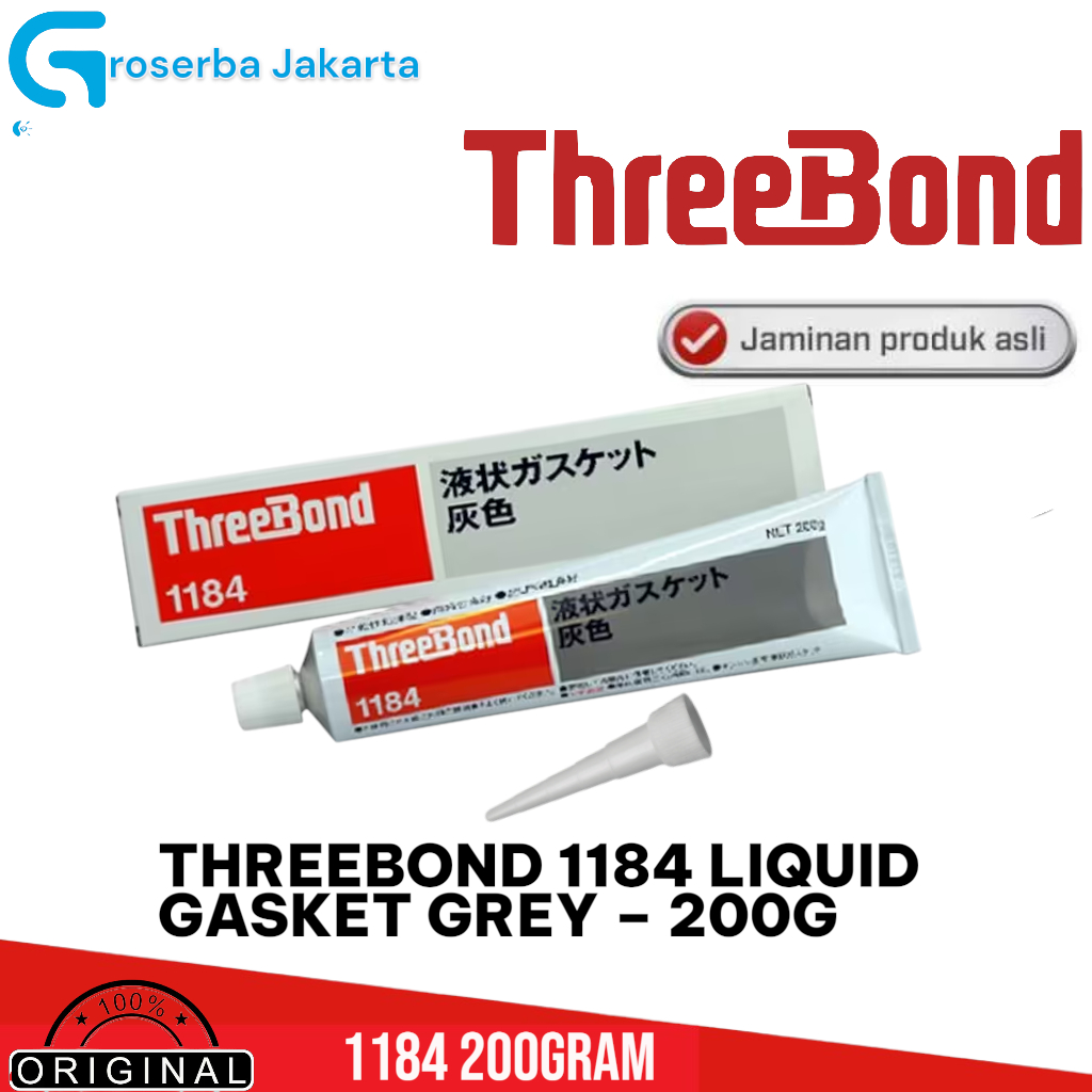 Jual THREEBOND 1184 LIQUID GASKET GREY – 200G liquid Gasket sealer ...