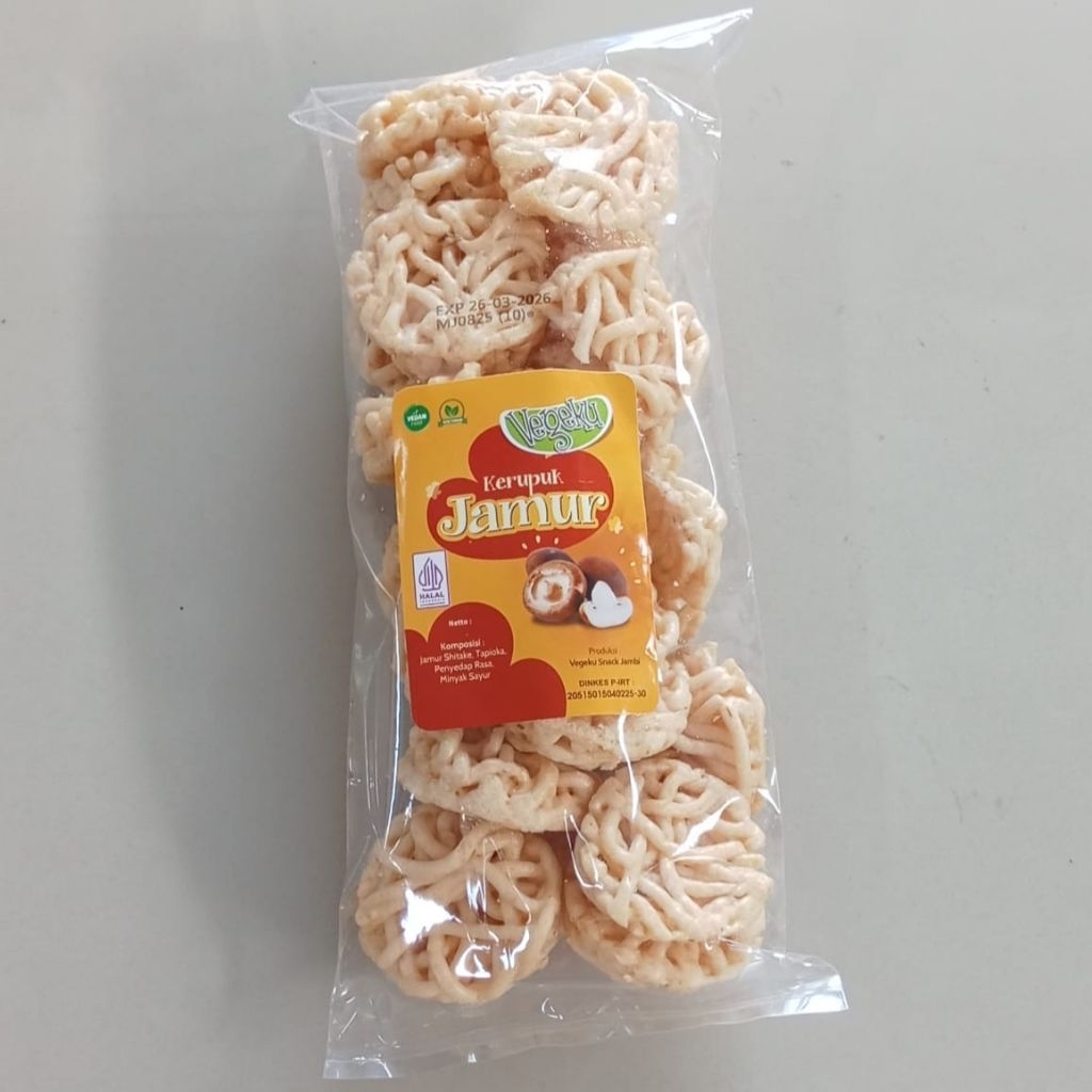 Jual Kerupuk Keriting Jamur 140gram Vegan / Vegetarian | Shopee Indonesia