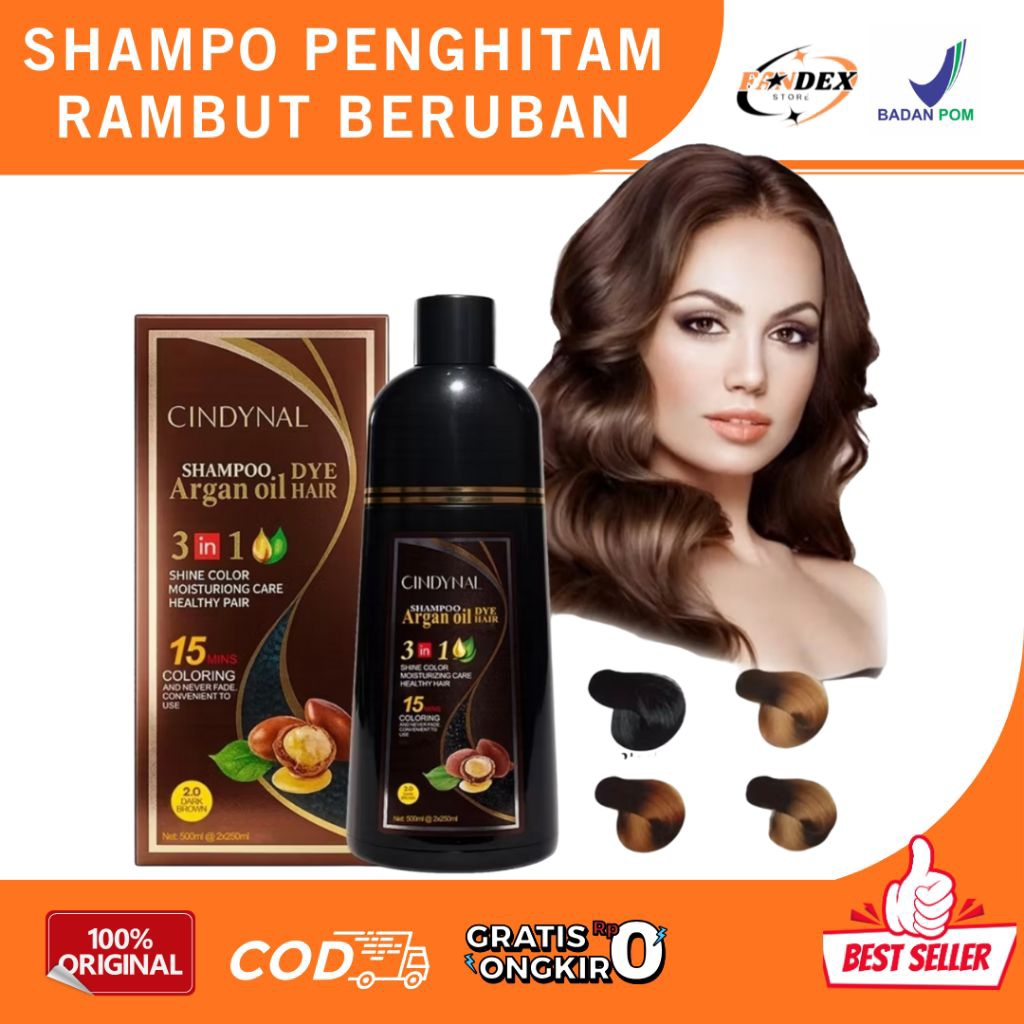 Jual [BPOM 500ML] SHAMPOO PENGHITAM RAMBUT PENGHILANG UBAN PUTIH ...