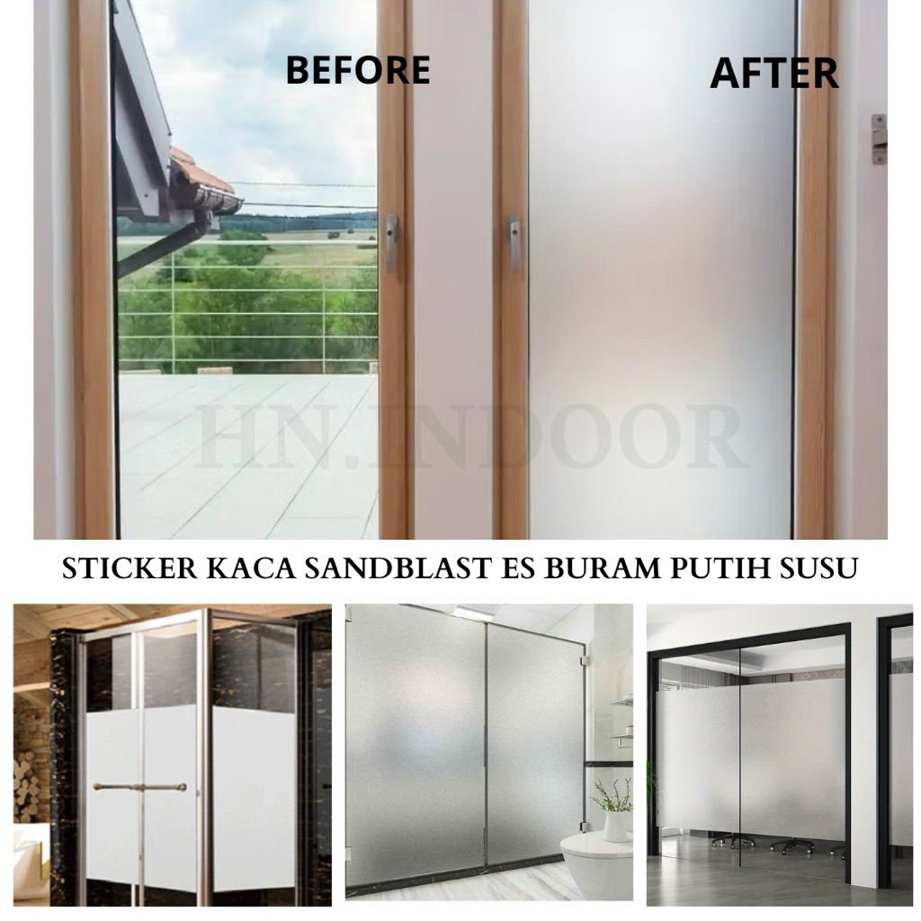 Jual Sticker Kaca Sandblast Es Polos Buram Kaca Jendela Privasi Rumah ...