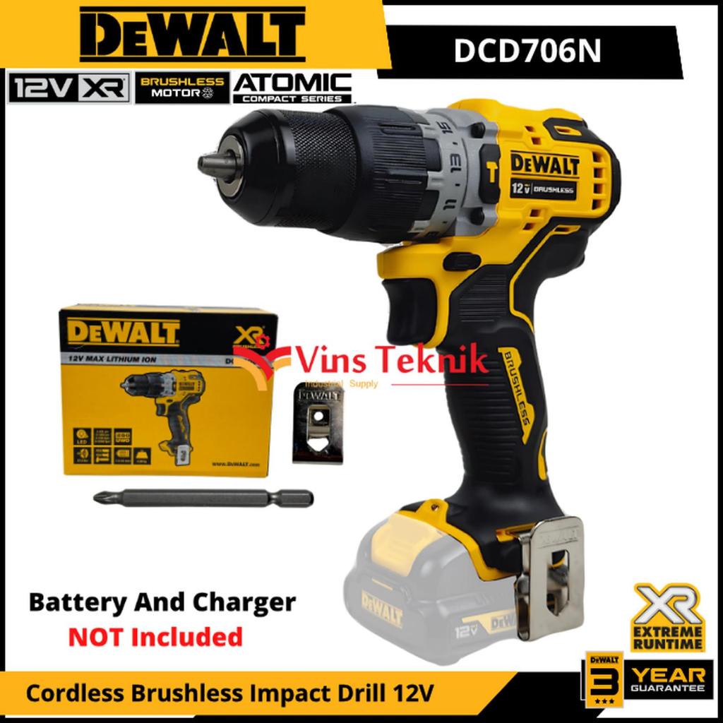 Jual DEWALT DCD706 Mesin Bor Baterai Cordless Brushless Impact Drill ...