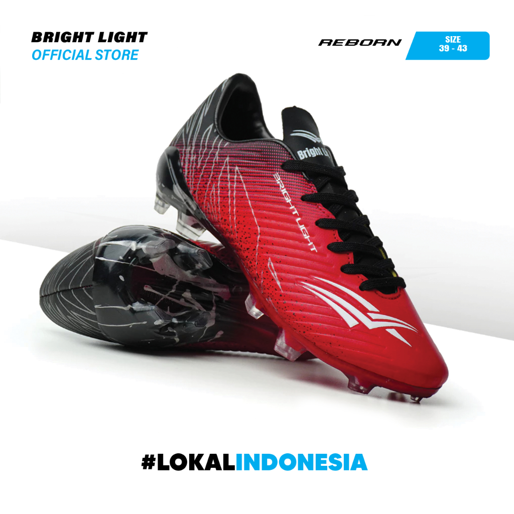 Jual Bright Light - Sepatu Sepak Bola Reborn Merah Hitam Original ...