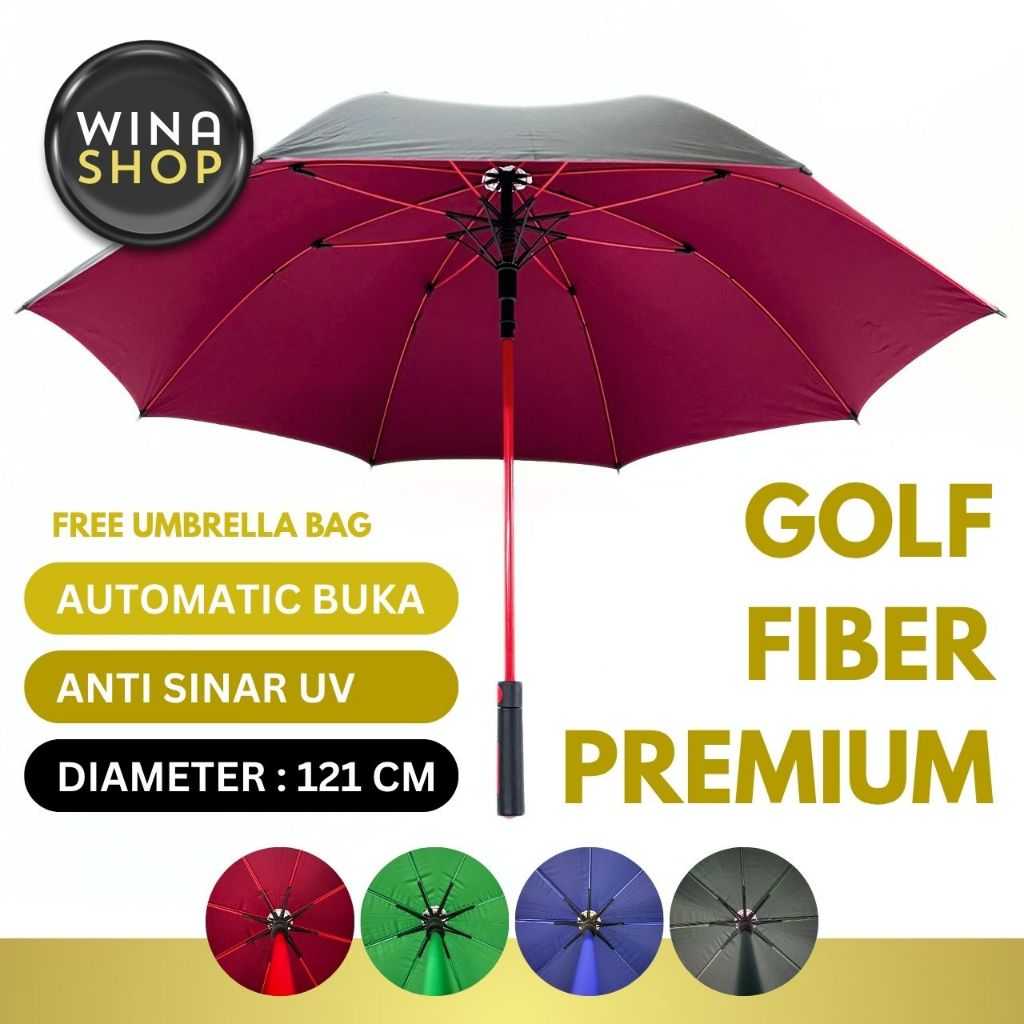 Jual Payung Besar Golf Jumbo Rangka Fiber Mewah Anti UV Premium ...