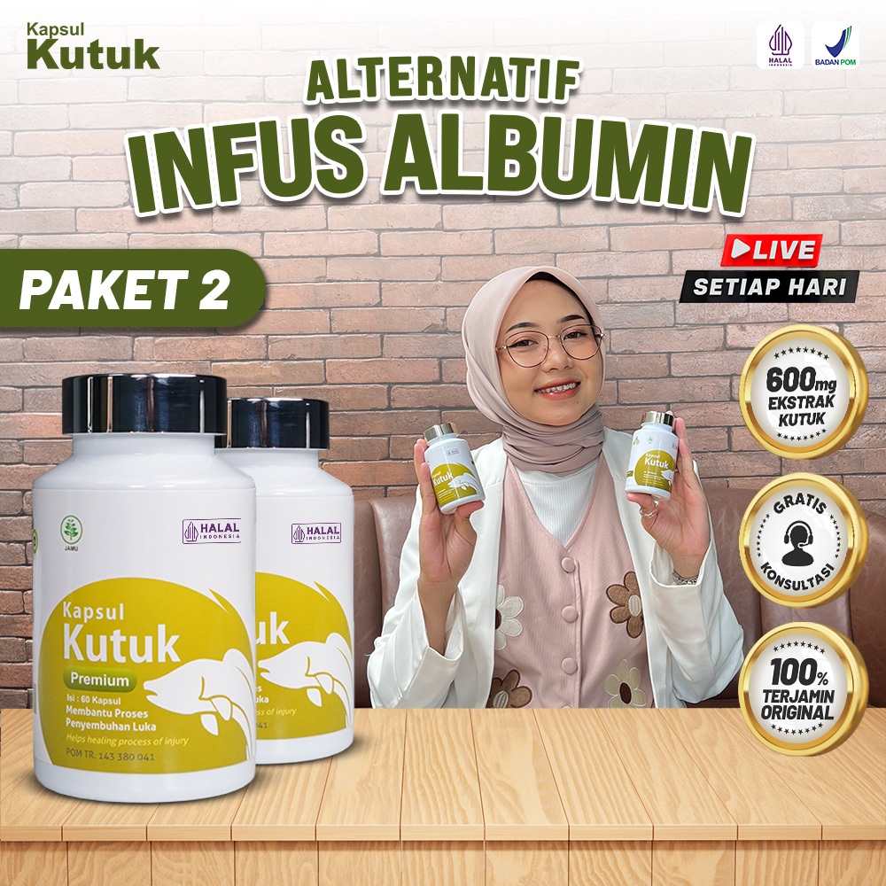 Jual Kapsul Kutuk Paket 2 Botol - Solusi Infus Albumin Mahal ...