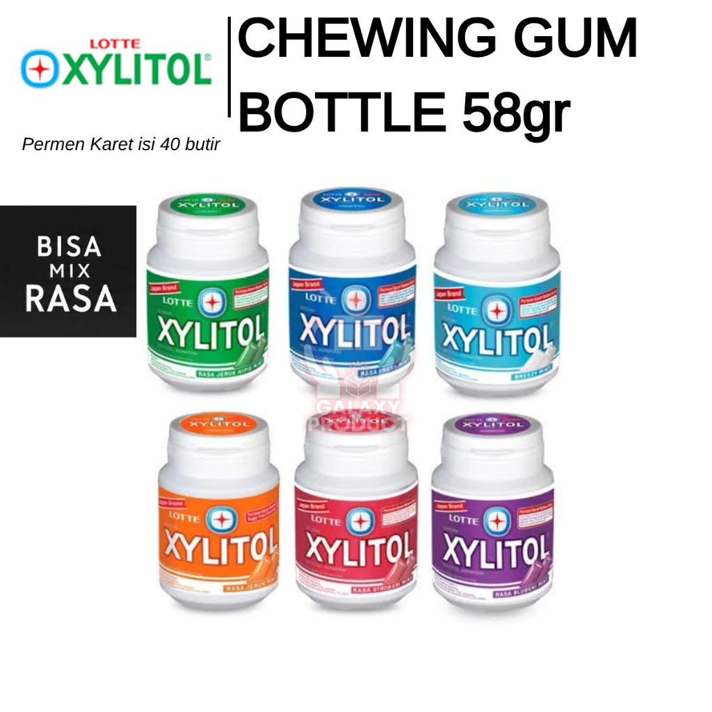Jual Lotte Xylitol Chewing Gum Botol 58 Gr x 1Btl Permen Karet Xylitol ...