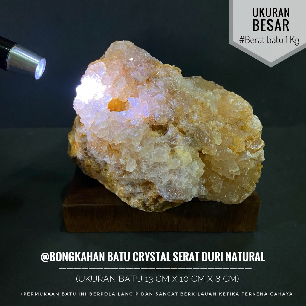 Jual Bongkahan Batu Crystal Halite Durian L40 atau Batu Kristal Serat ...