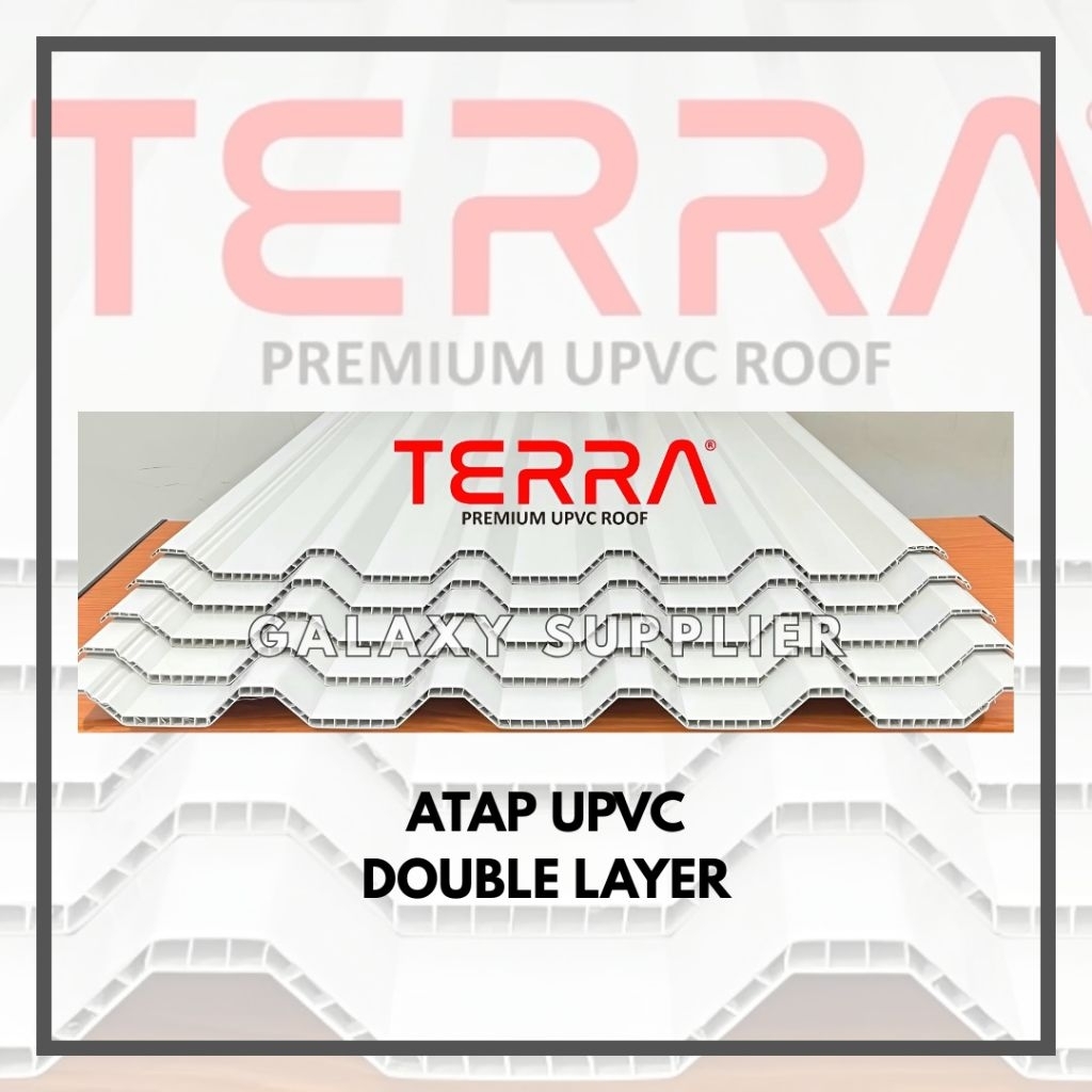 Jual PROMO ! TERRA - ATAP UPVC LEBAR EFEKTIF 83 CM DOUBLE LAYER HARGA ...
