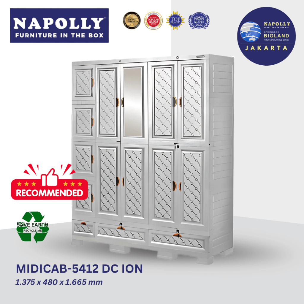 Jual Napolly MIDICAB-5412 DC ION PUMA - Lemari 5 Tower Dengan Gantungan ...