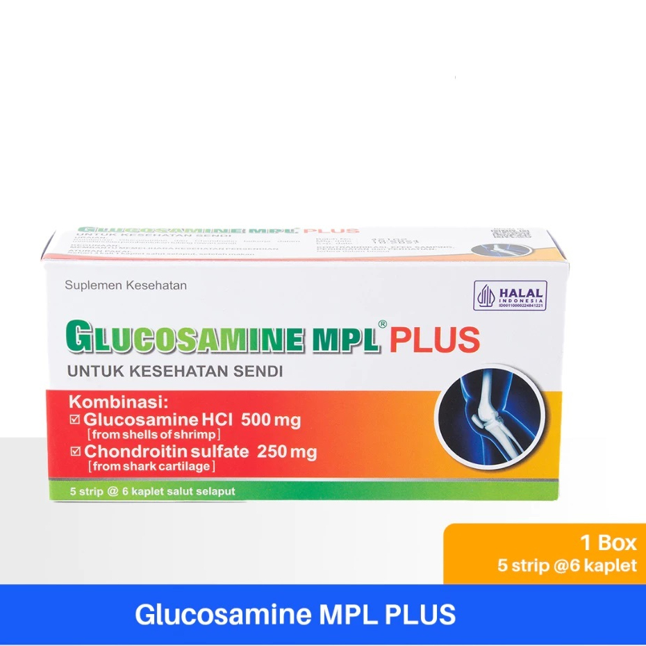 Jual Medikon Glucosamine MPL Plus - Per BOK isi 30 Kaplet (5 Strip x 6 Kaplet) | Shopee Indonesia