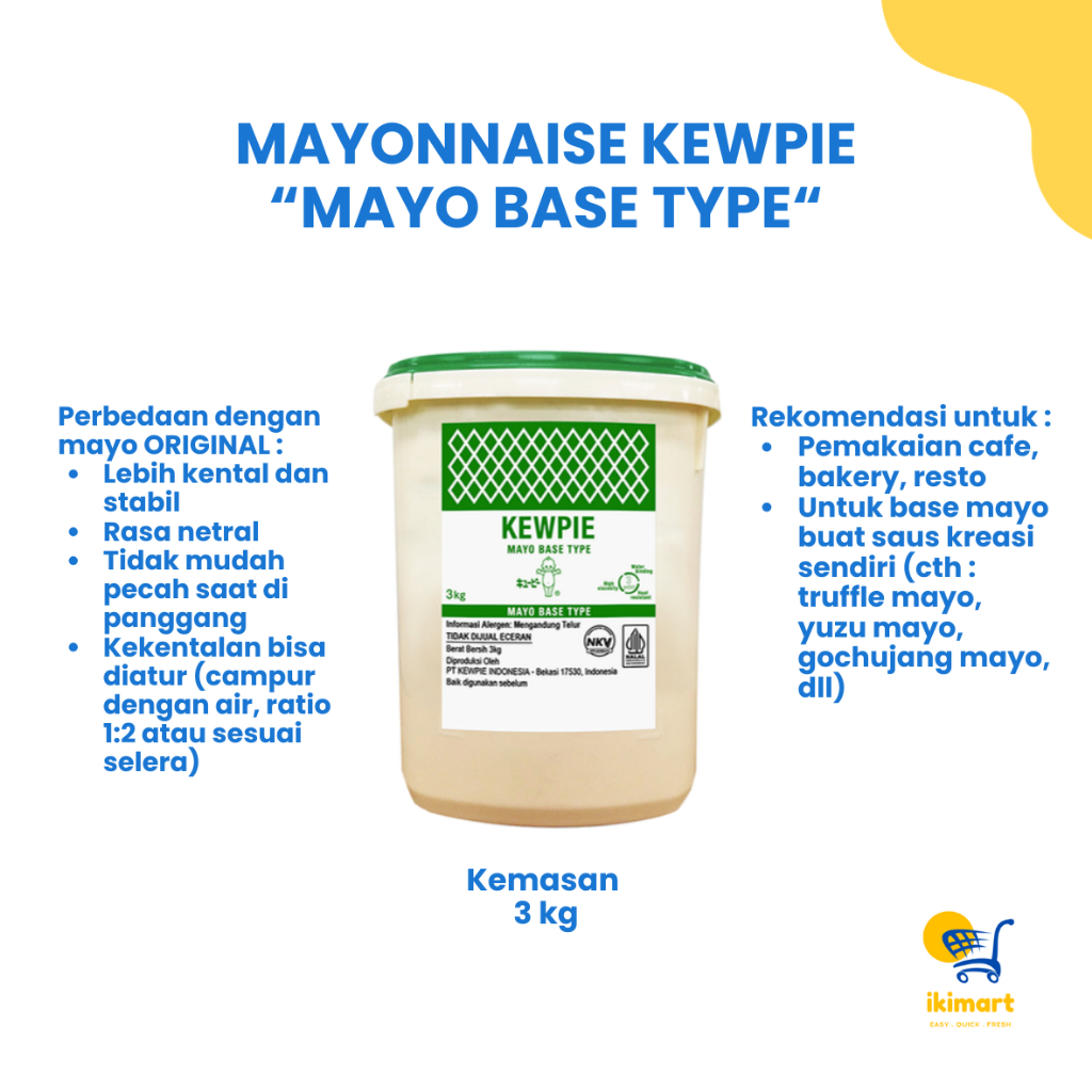 Jual KEWPIE MAYO BASE TYPE 3KG 1KG | Shopee Indonesia