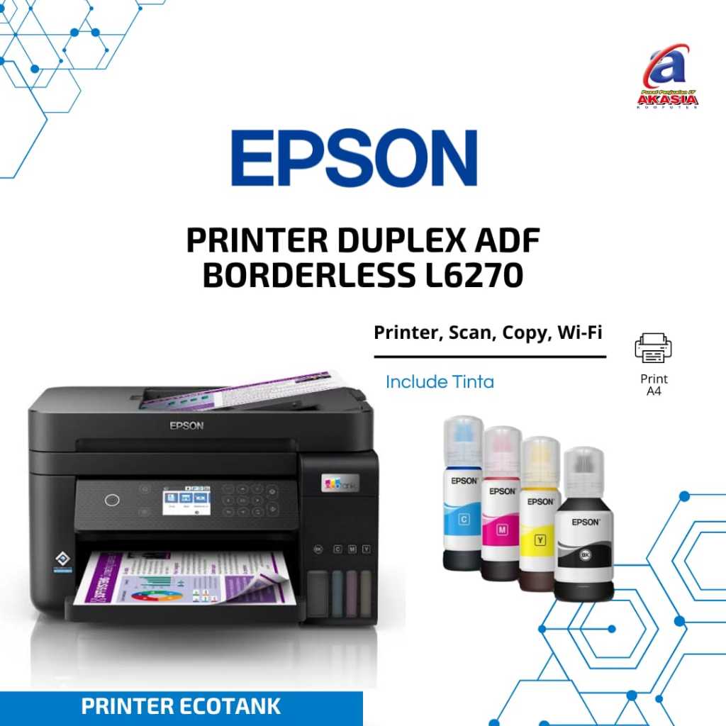 Jual EPSON PRINTER DUPLEX ADF BORDERLESS L6270 | Shopee Indonesia