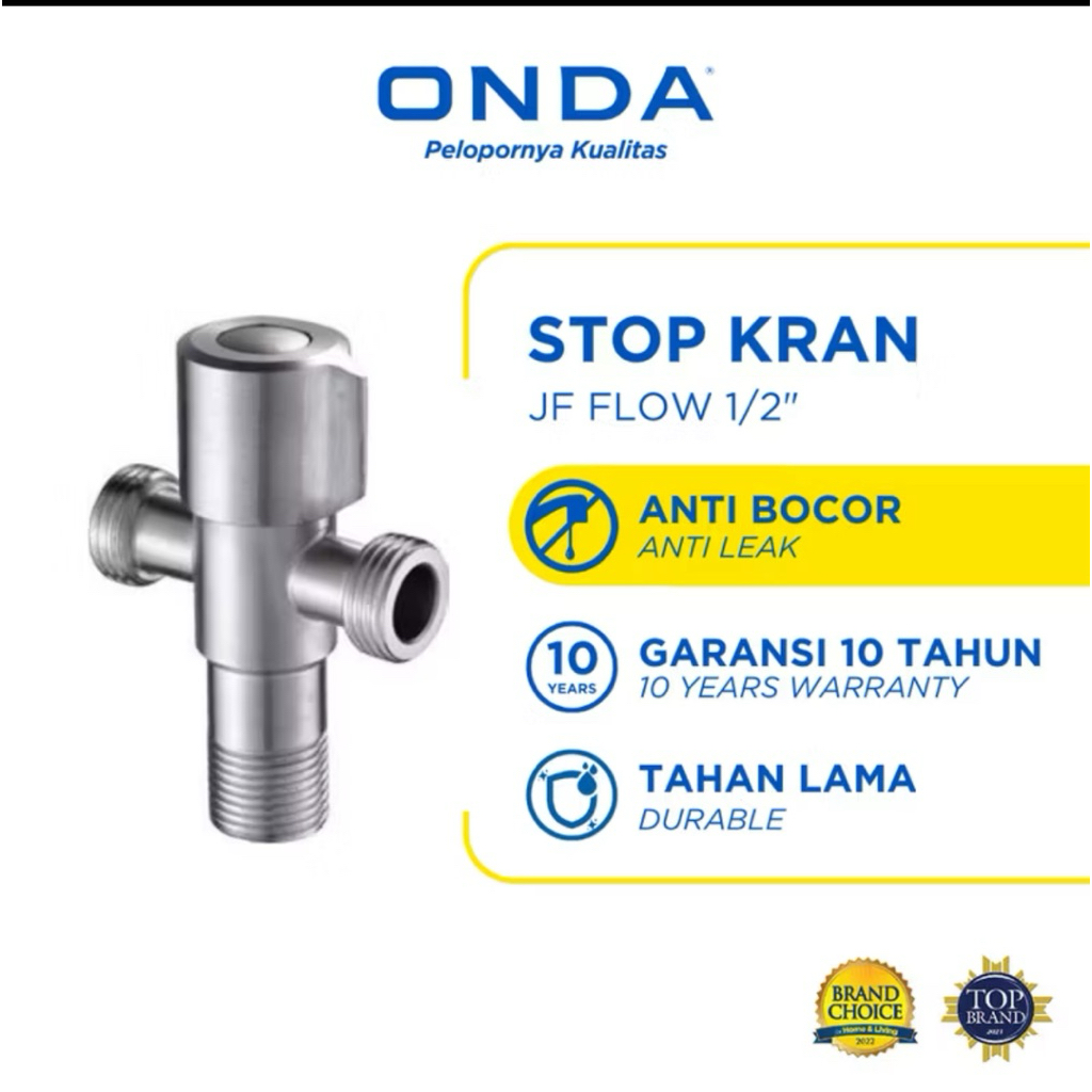 Jual STOP KRAN TOILET ONDA - JF FLOW 1/2 | Shopee Indonesia