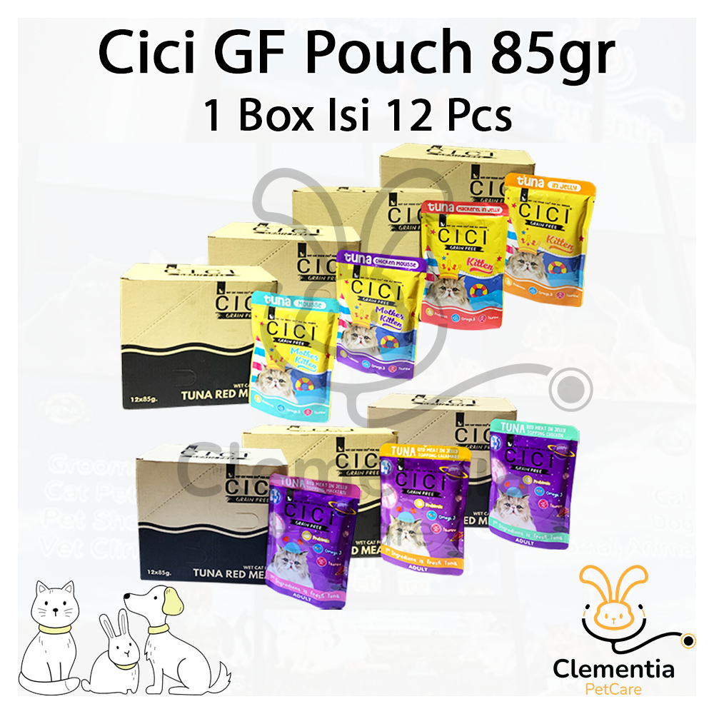 Jual Cici Pouch 85gr/12 pcs - Cici Sachet 12 x 85 gram Wet Food ...