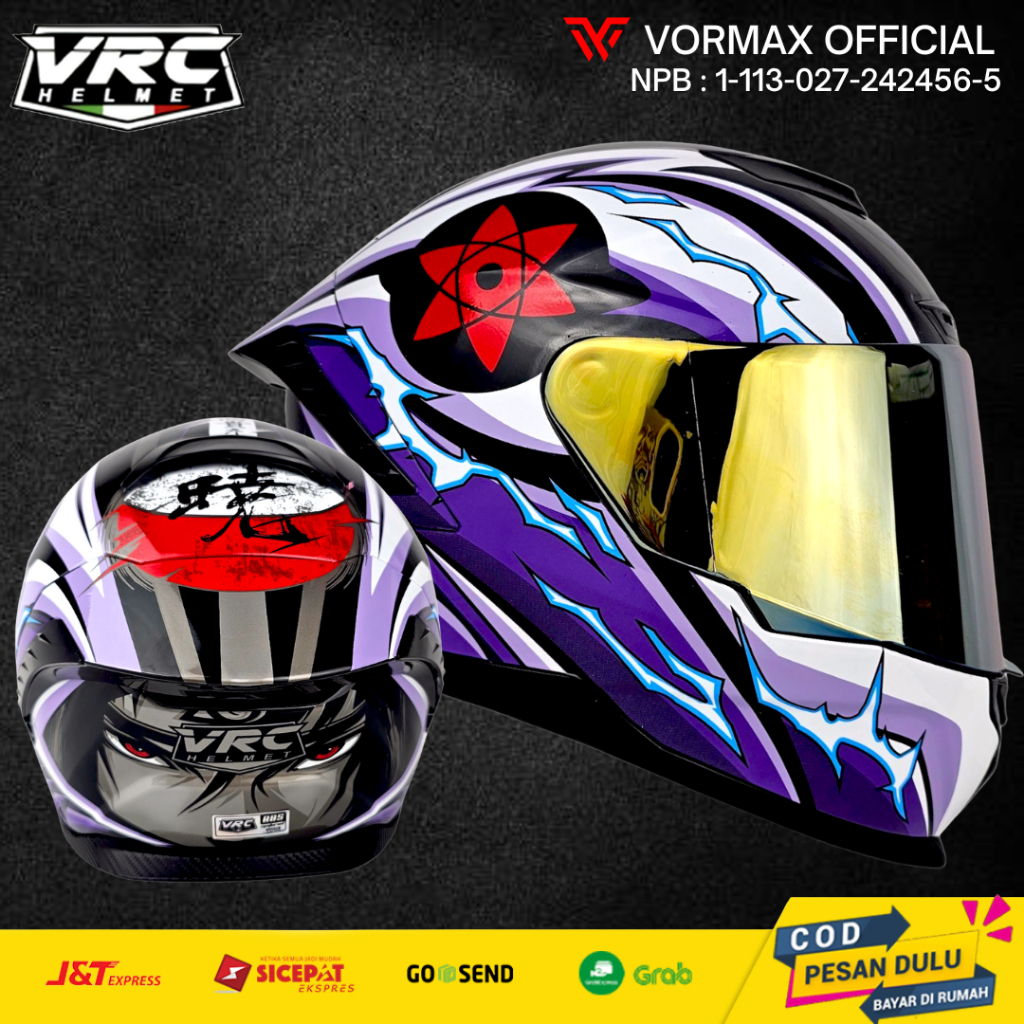Jual Helm Fullface VRC Anime Sasuke Original SNI | Shopee Indonesia
