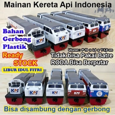 Jual Mainan Kereta Api Indonesia Rangkaian Lokomotif Gerbong Kereta Api ...