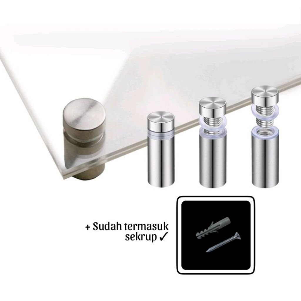 Jual Pen Iklan Stainless | Signboard | Baut Akrilik | Shopee Indonesia