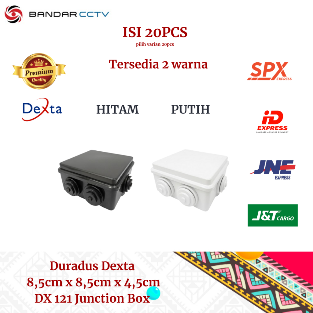 Jual Duradus Dexta DX 121 Junction Box Hitam, Putih | Shopee Indonesia