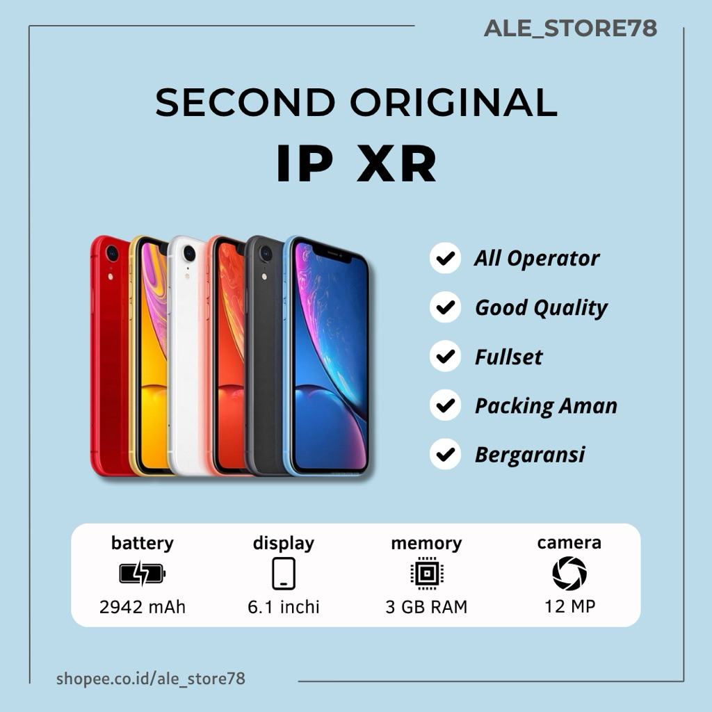 Jual IP XR 64GB 128GB 256GB Seken Mulus | Shopee Indonesia