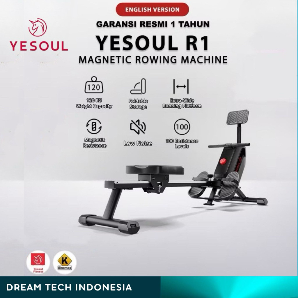 Jual Yesoul Magnetis R1 Foldable Hyrox Rowing Machine Alat Fitness ...