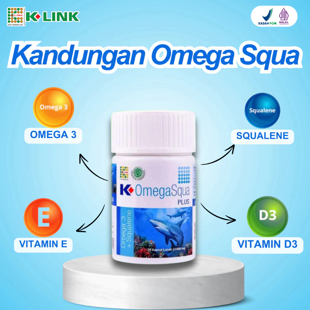Jual Omega Squa Plus K-link Original Suplemen Makanan Premium Minyak ...