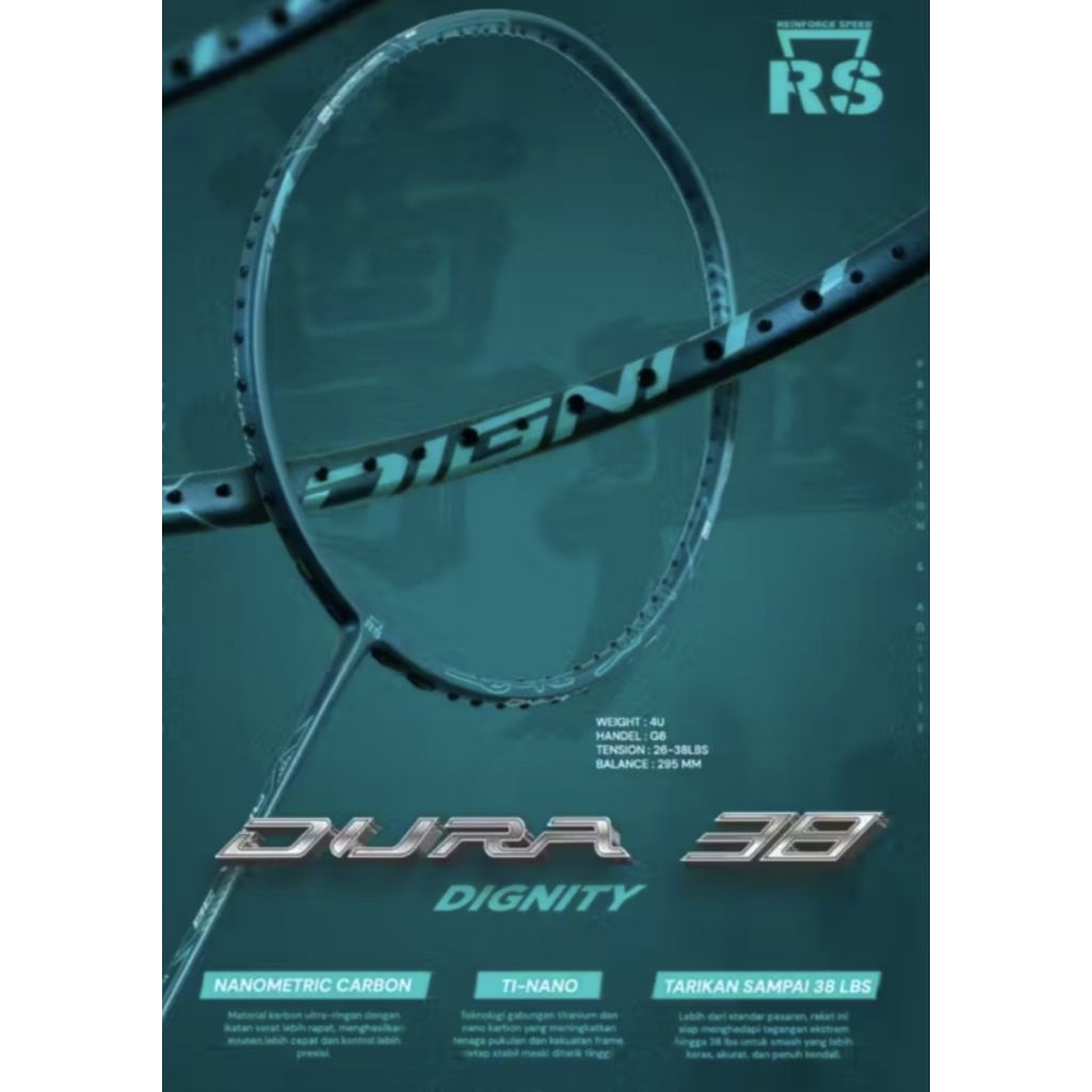 Jual Raket Badminton RS DURA 38 Original Free Tas+Senar | Shopee Indonesia