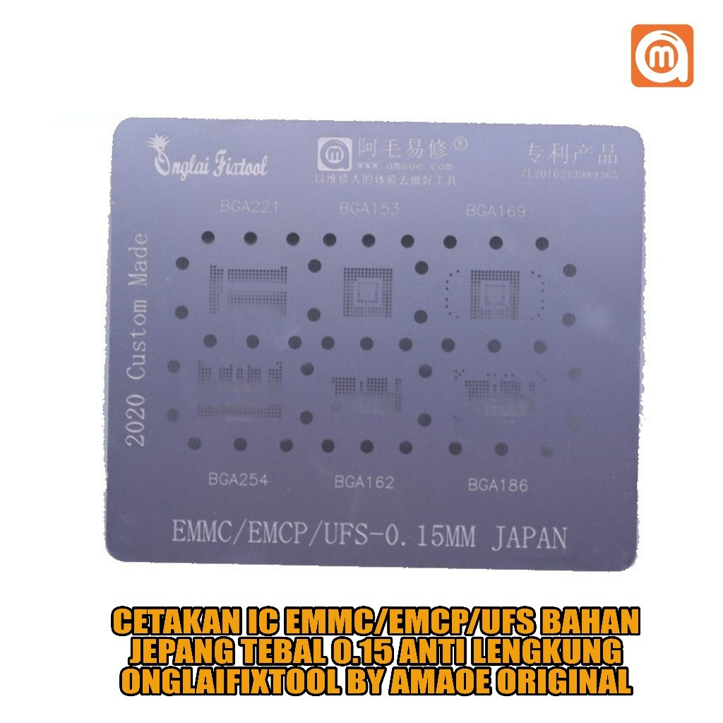 Jual CETAKAN IC EMMC/EMCP/UFS - 0.15MM BAHAN JEPANG ANTI LENGKUNG ...