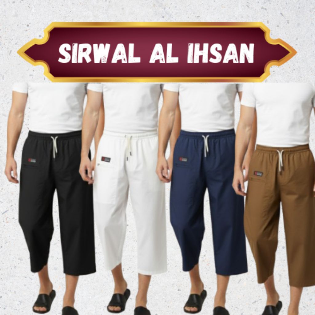 Jual Celana Pangsi Sirwal Komprang Pria Muslim Al Ihsan | Shopee Indonesia