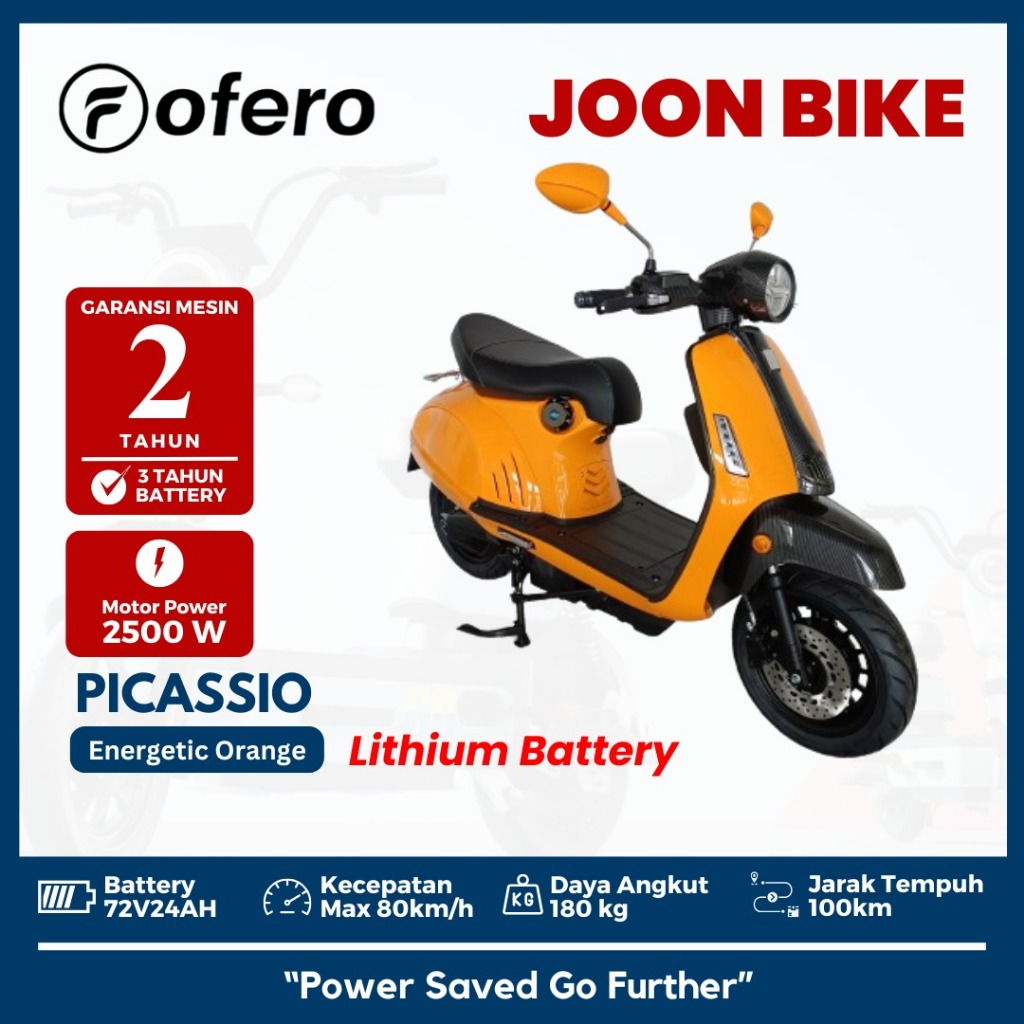 Jual MOTOR LISTRIK CLASSY PICASSIO 2500WATT 100KM | Shopee Indonesia