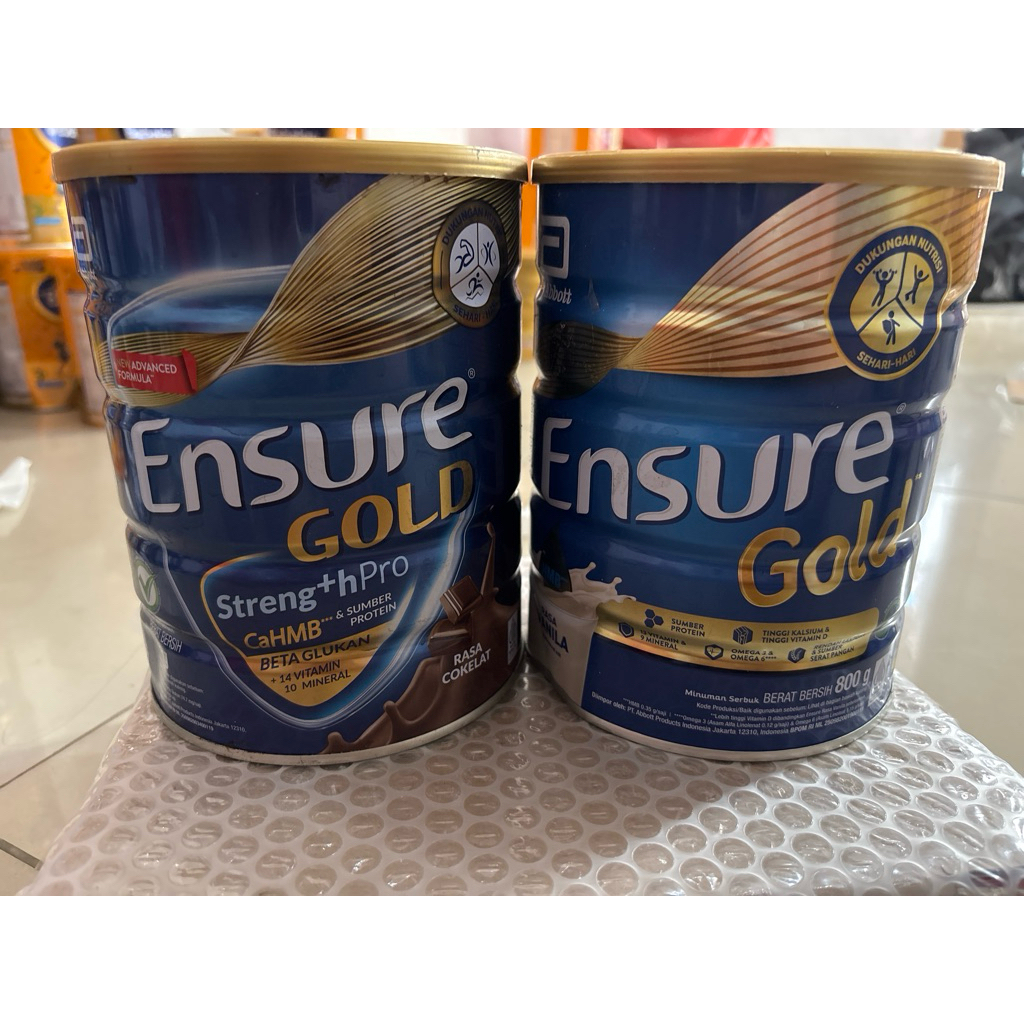 Jual Ensure Gold Vanila 800gr // Ensure Gold Streng+hPro Cokelat 800gr ...
