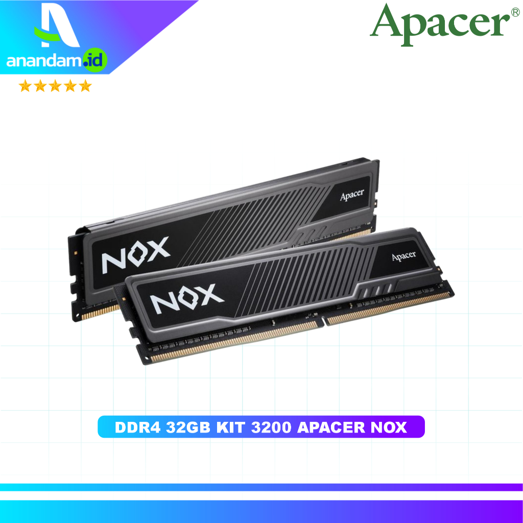 Jual Memory Ram Apacer NOX DDR4 PC25600 3200Mhz 32GB 2x16GB | Shopee ...