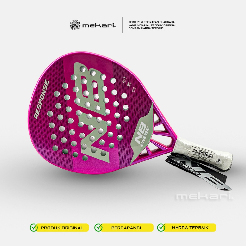 Jual Enebe Raket Padel Response Pink 2026 - Teardrop Round Hybrid ...