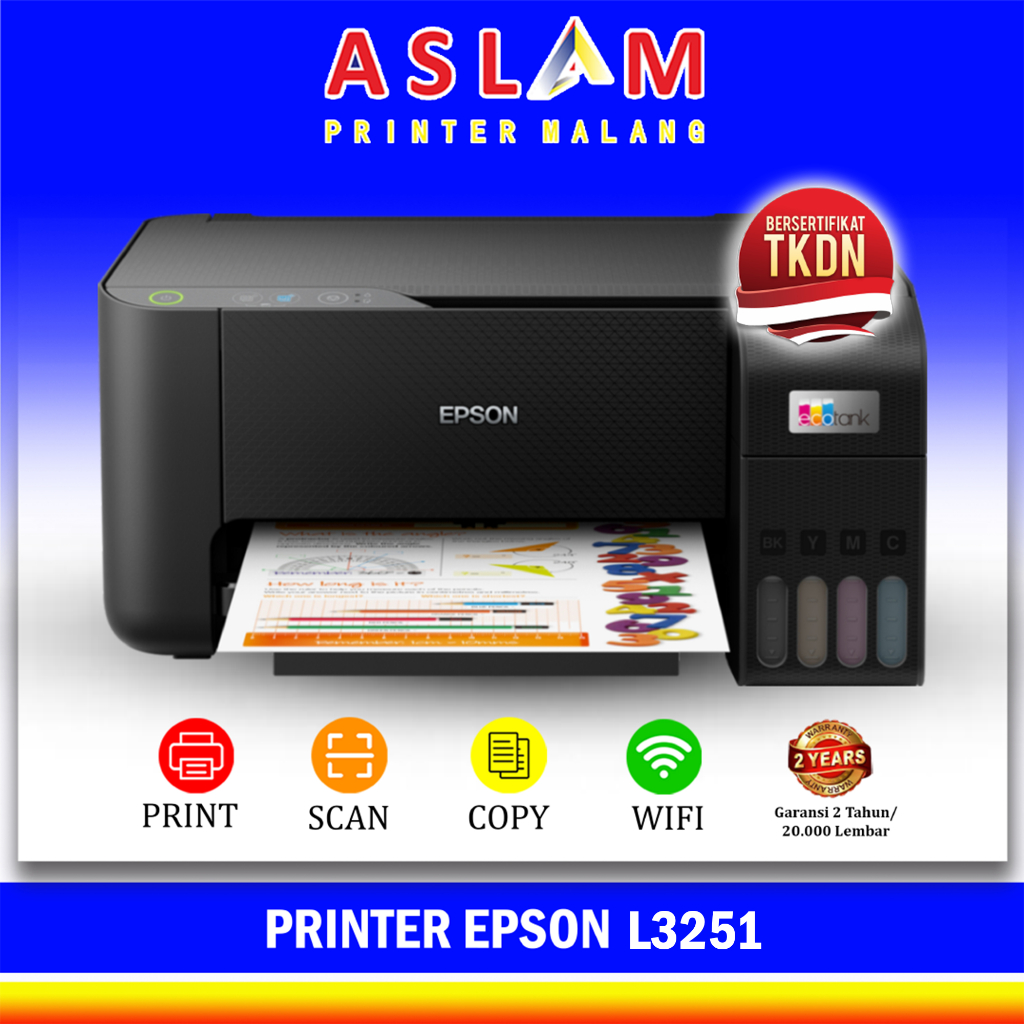Jual Printer EPSON L3250 L-3250 L 3250 L3251 WiFi Wi-Fi Direct | Tinta ...