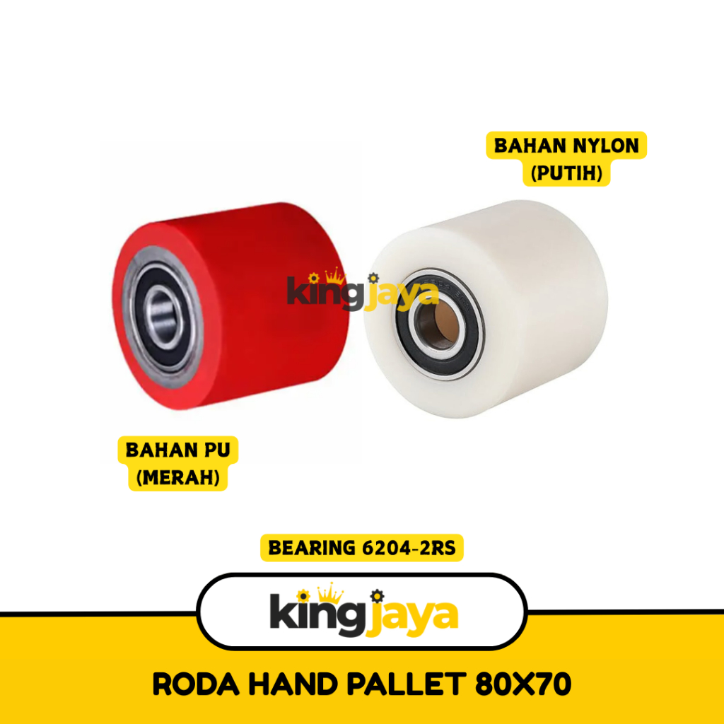 Jual Roda Hand Pallet 3 Ton 80 X 70 NYLON PU / Roda Hand Lift 80X70 MM ...
