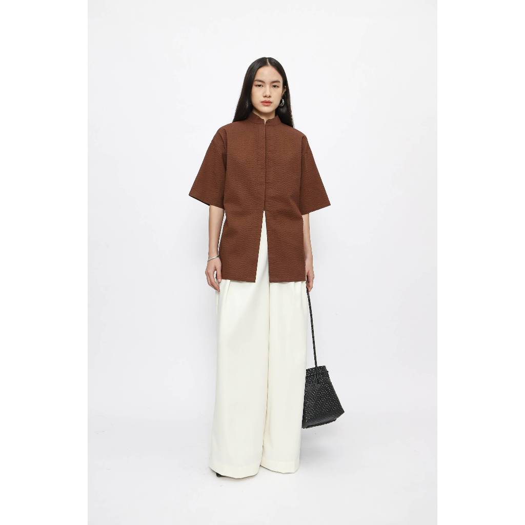 Jual PAFON Moina Top - Brown | Shopee Indonesia